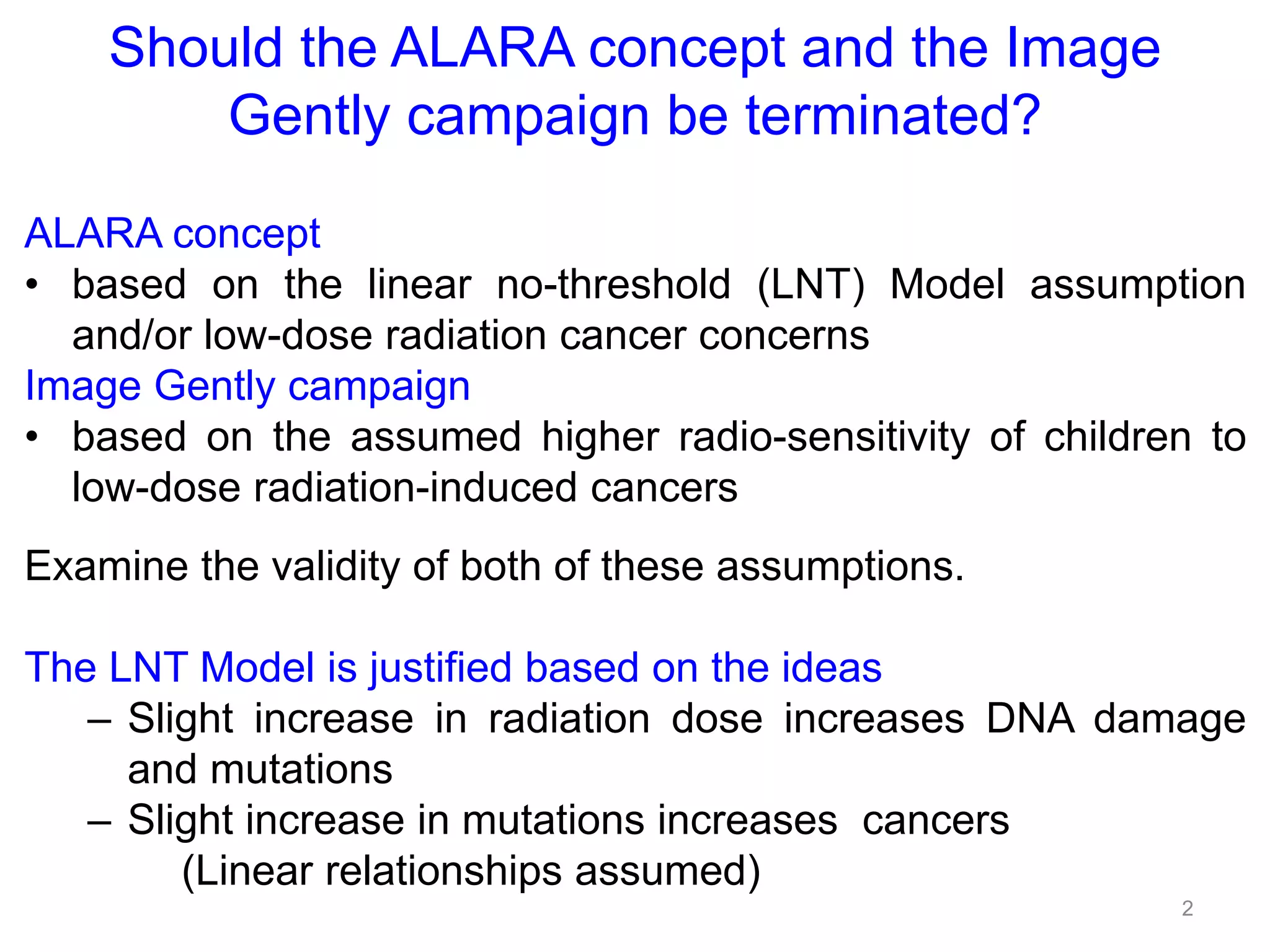 Should the alara concept and the image gently campaign be terminated? | PDF