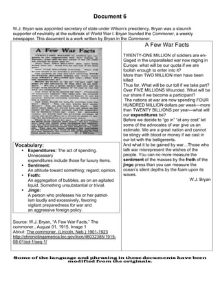 Should the us enter WWI? SAC by Lauren Tata | PDF | Free Download