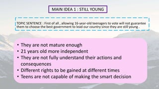 Should the voting age be lowered to 16 | PPTX