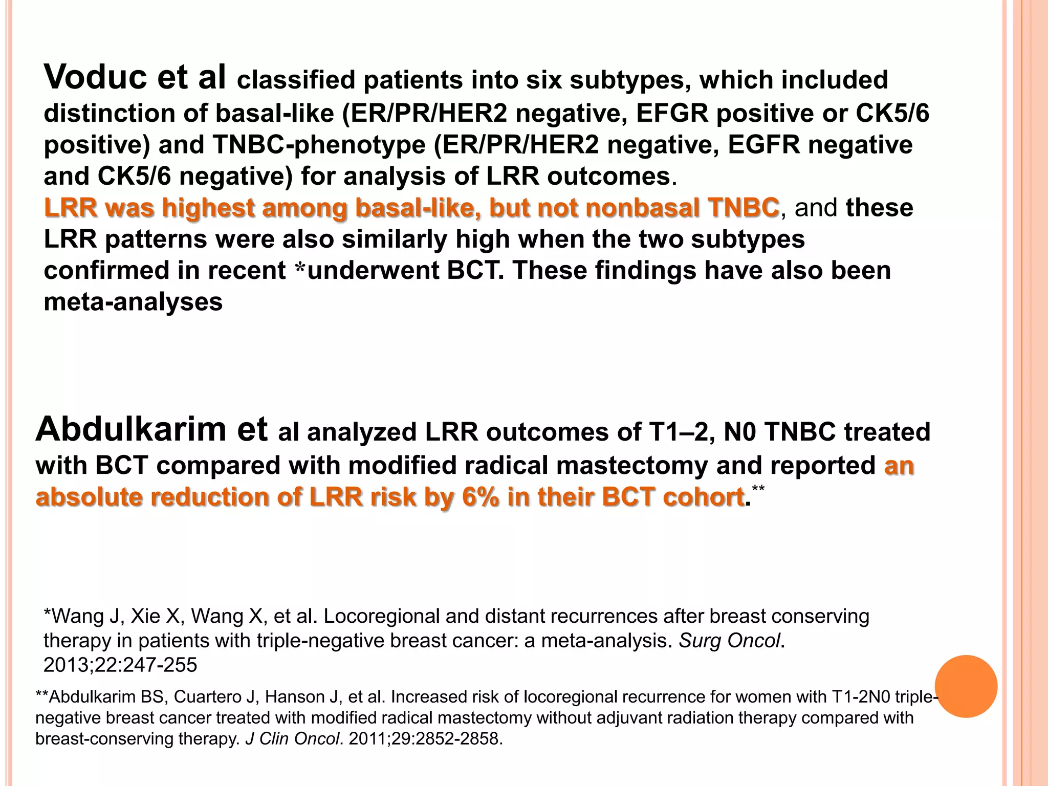 Should triple negative breast cancer (tnbc) subtype | PPTX