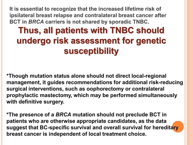 Should triple negative breast cancer (tnbc) subtype | PPT