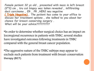 Should triple negative breast cancer (tnbc) subtype | PPTX