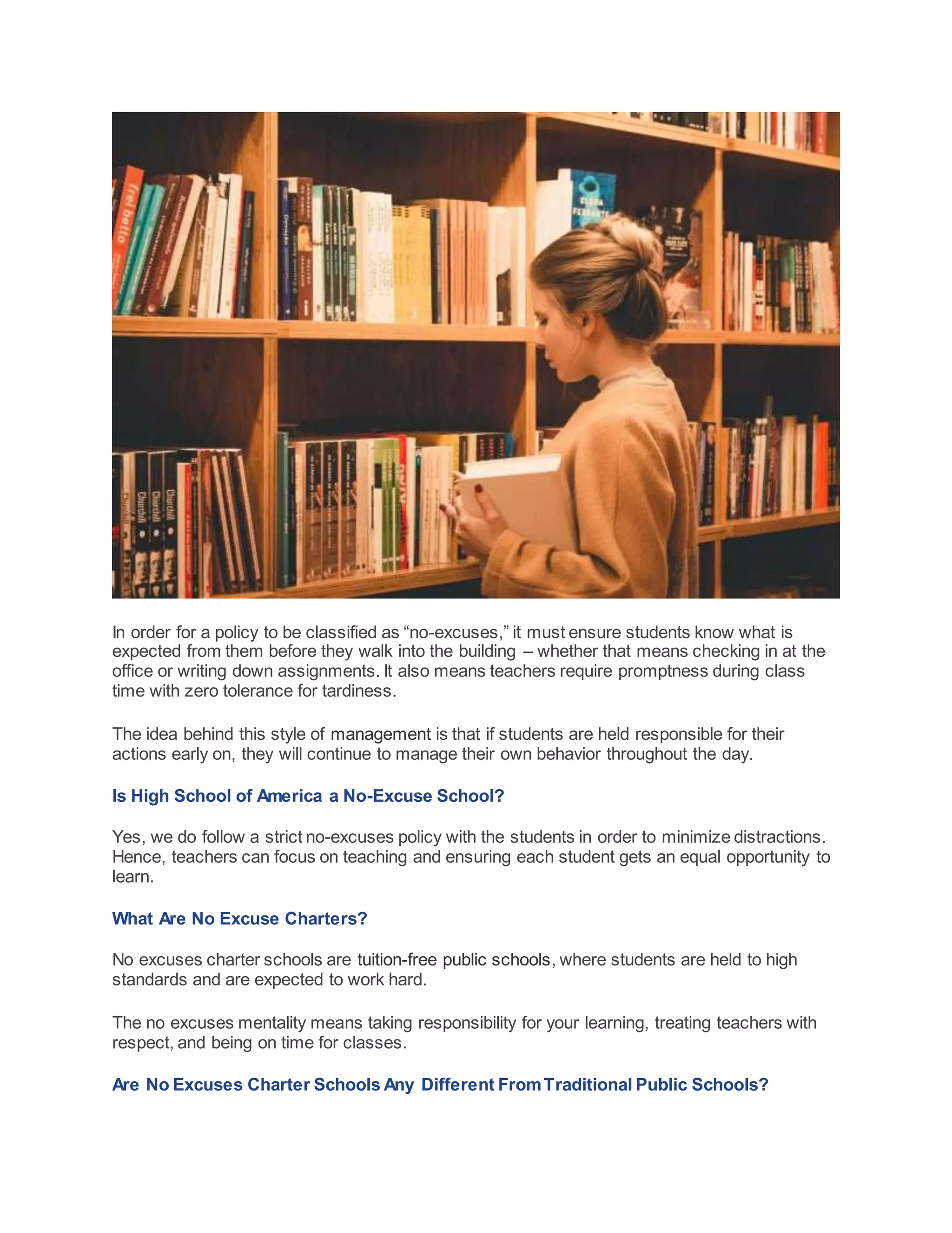 Should you attend a ‘no excuses’ school | DOCX