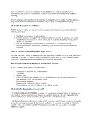 Should you attend a ‘no excuses’ school | PDF