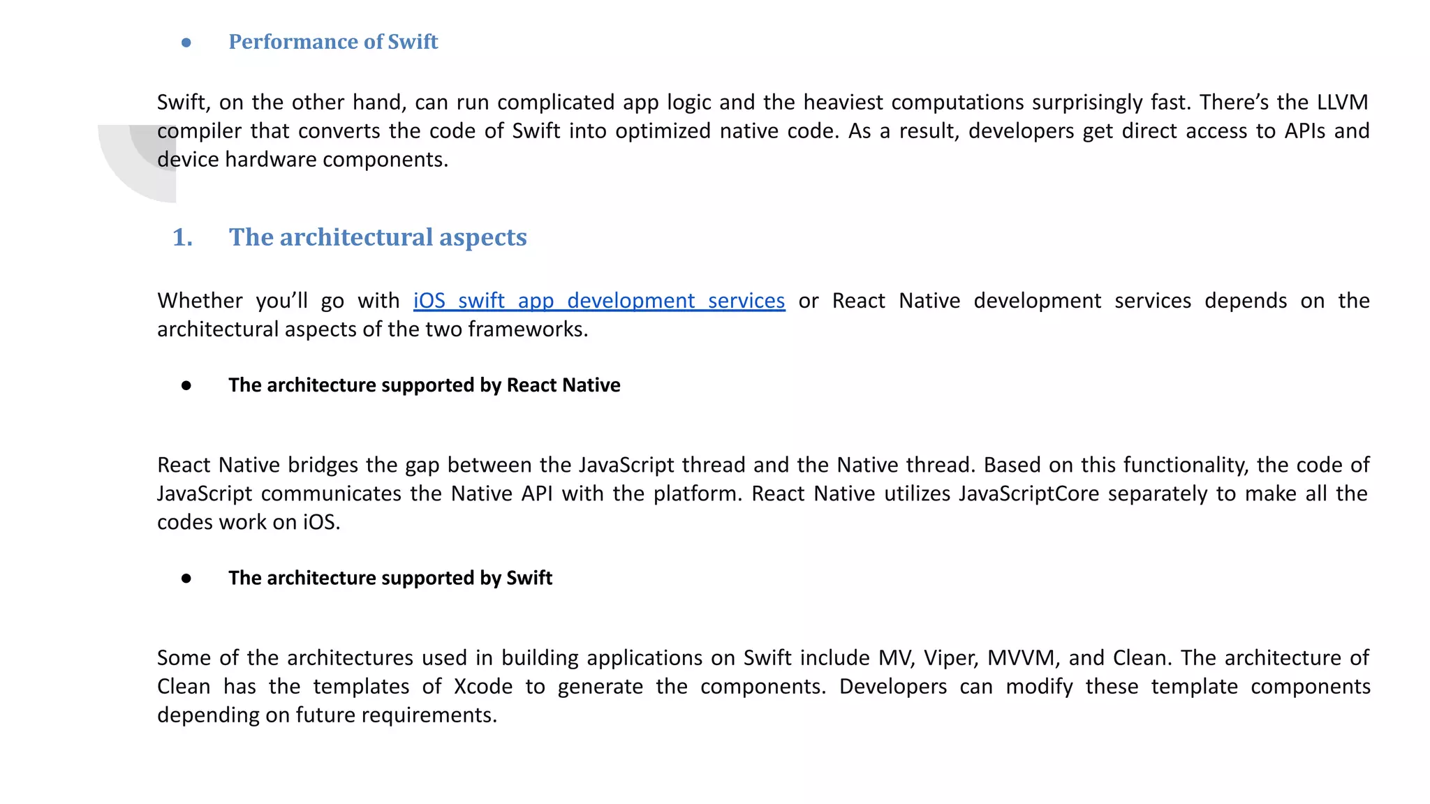Should you choose react native or swift for i os app development | PPT