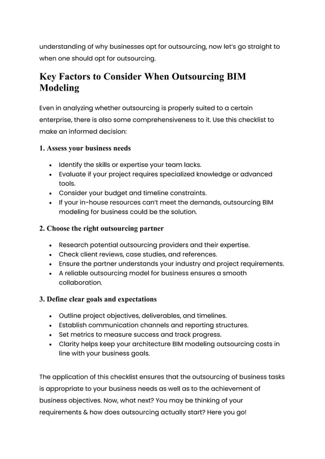 Should You Outsource BIM Services for Your Business in 2025 | PDF