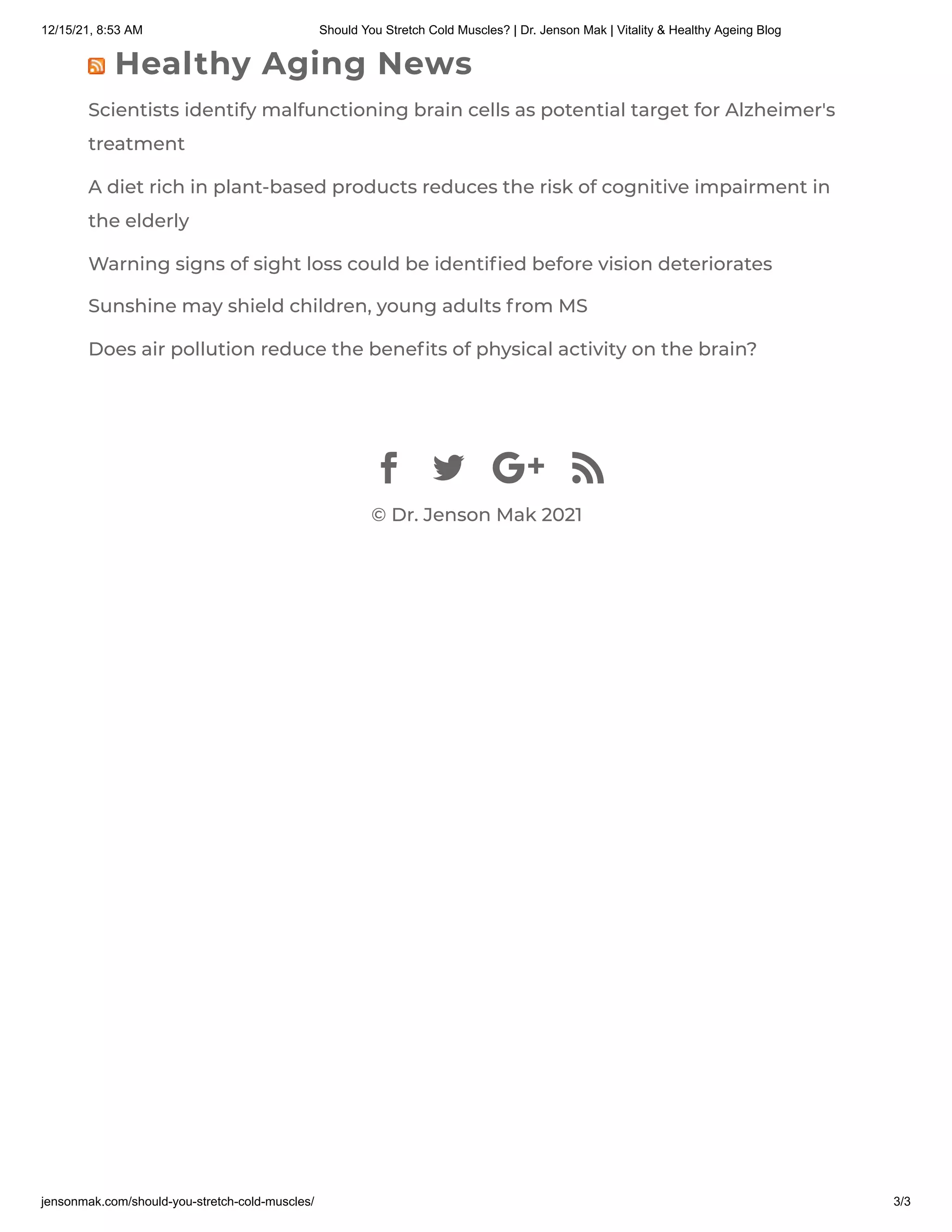 Should You Stretch Cold Muscles? | PDF