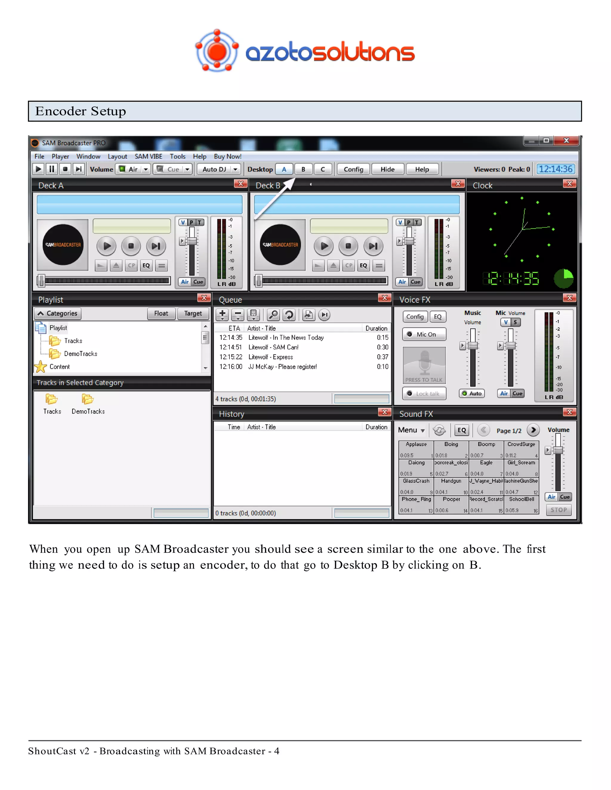 ShoutCast v2 broadcasting with sam broadcaster | PDF