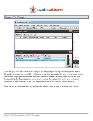 ShoutCast v2 broadcasting with sam broadcaster | PDF