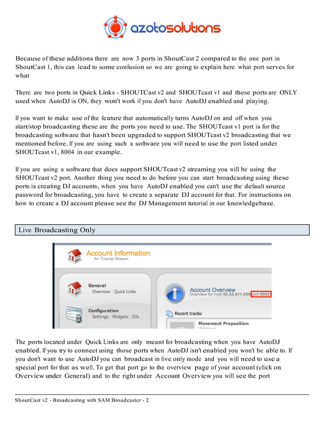 Shoutcast V2 Broadcasting With Sam Broadcaster Pdf