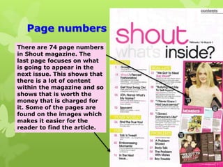 Shout contents page | PPTX