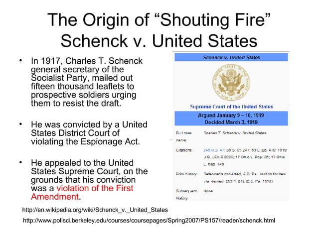 Shouting Fire | PPT | Law