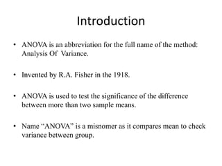 Shovan anova main | PPT