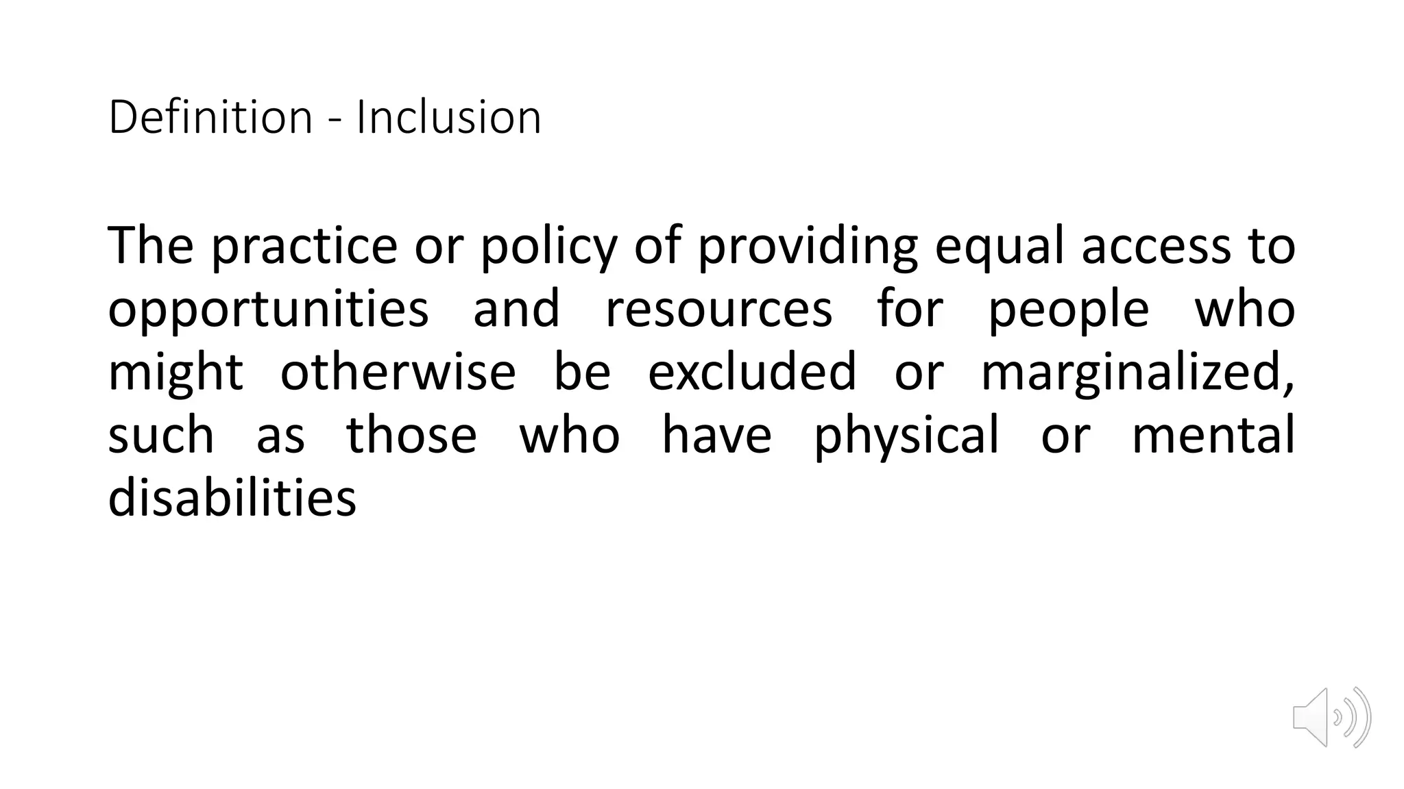 community inclusion of people with disabilities | PPSX