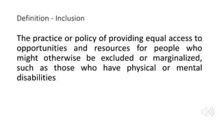 community inclusion of people with disabilities | PPSX