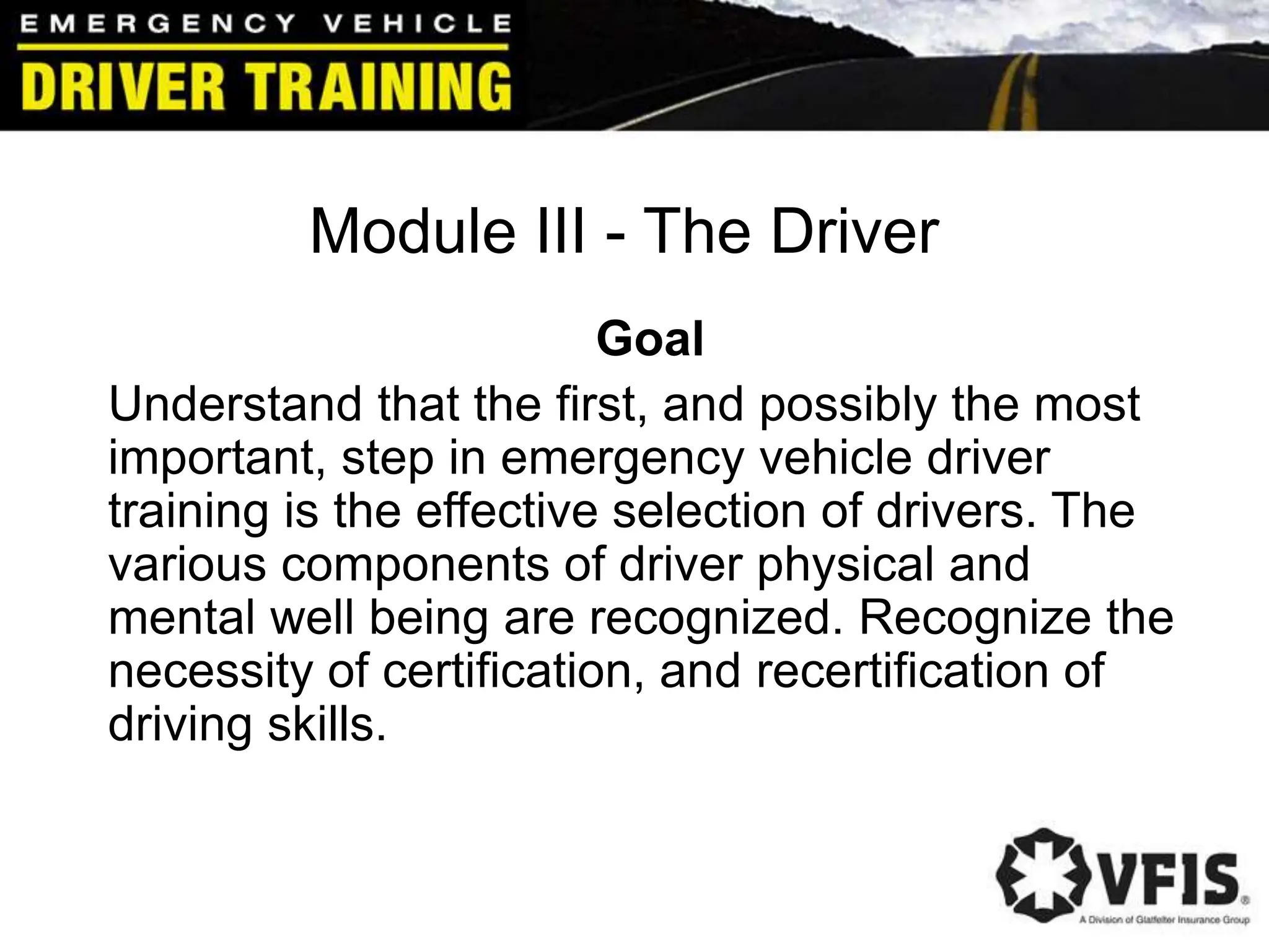 EMERGENCY VEHICLE OPERATIONS FOR AMBULANCE PROFESSIONALS | PPT