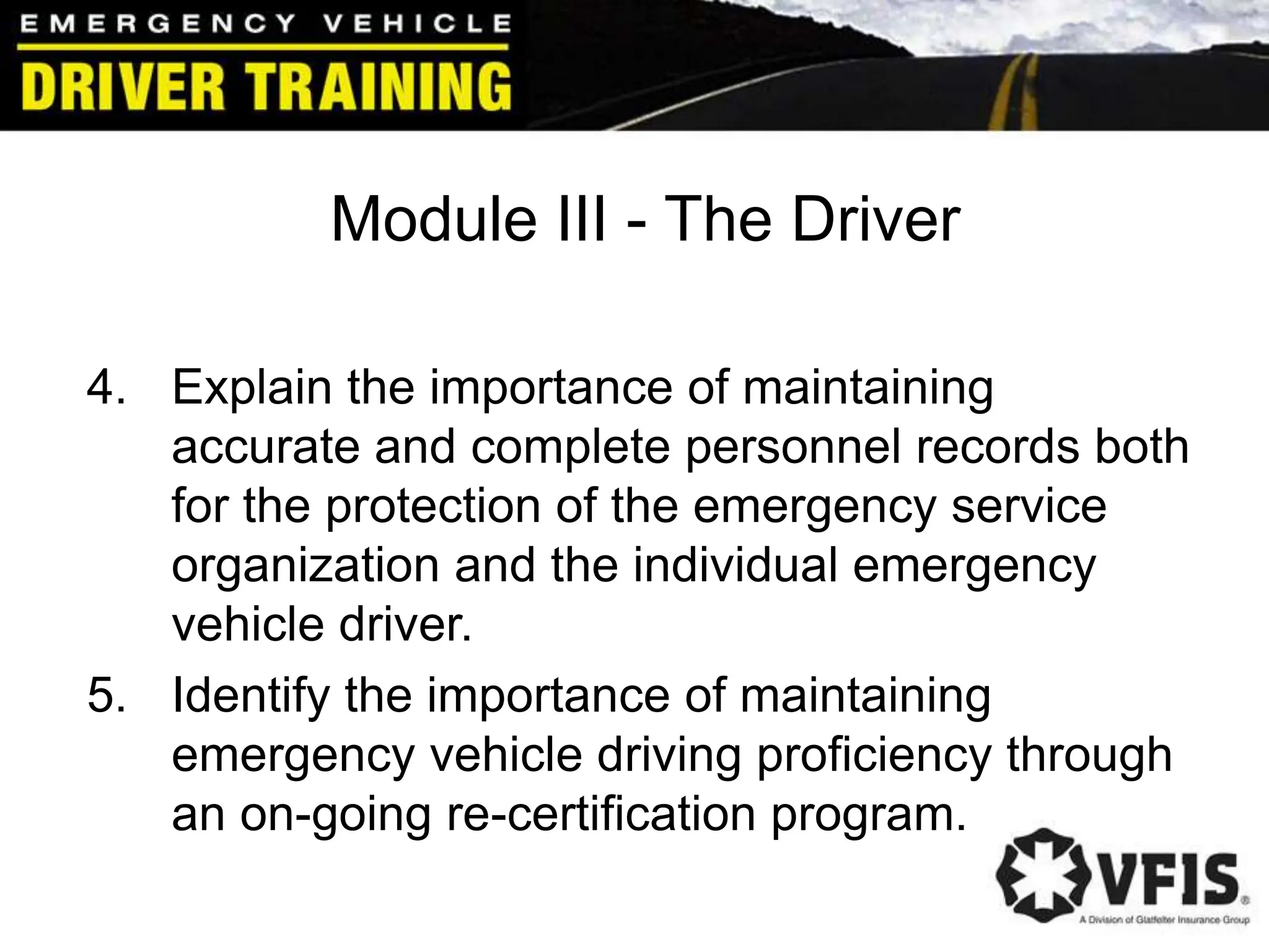 EMERGENCY VEHICLE OPERATIONS FOR AMBULANCE PROFESSIONALS | PPT