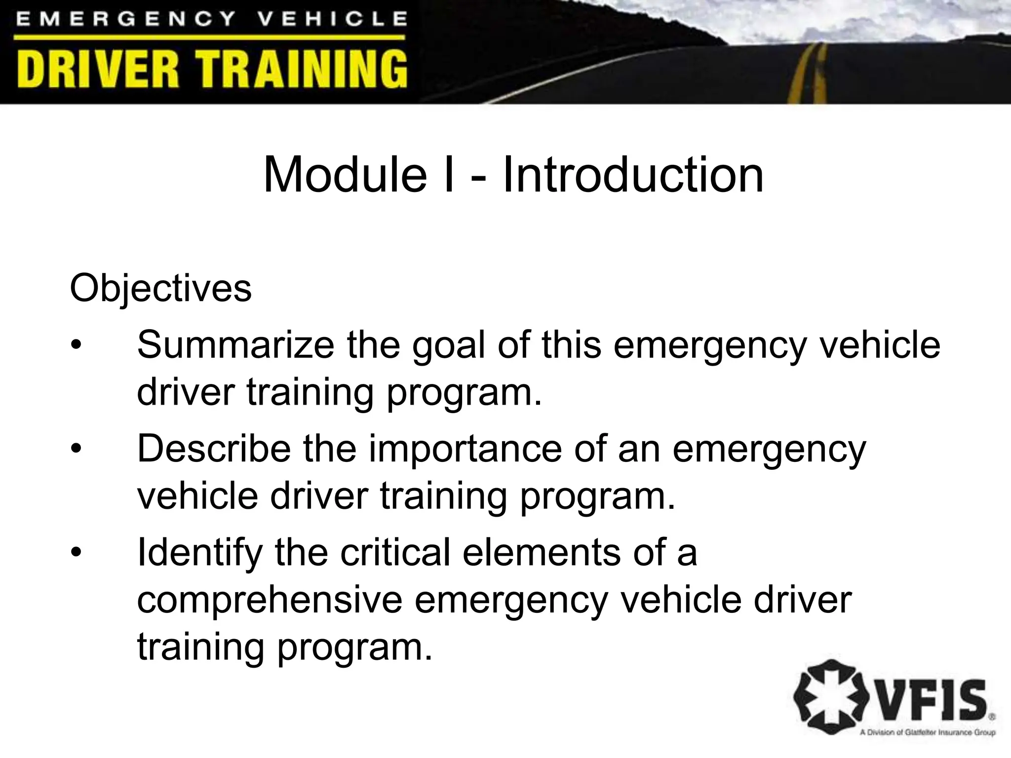 EMERGENCY VEHICLE OPERATIONS FOR AMBULANCE PROFESSIONALS | PPT
