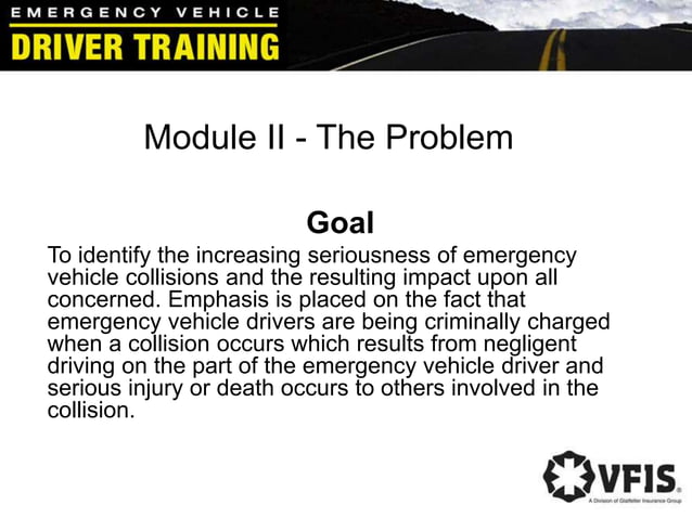 EMERGENCY VEHICLE OPERATIONS FOR AMBULANCE PROFESSIONALS | PPT | First ...