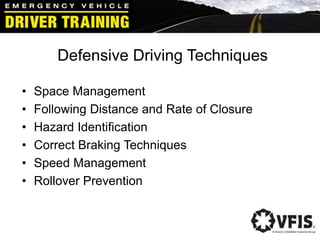EMERGENCY VEHICLE OPERATIONS FOR AMBULANCE PROFESSIONALS | PPT