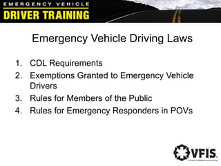 EMERGENCY VEHICLE OPERATIONS FOR AMBULANCE PROFESSIONALS | PPT