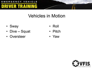 EMERGENCY VEHICLE OPERATIONS FOR AMBULANCE PROFESSIONALS | PPT