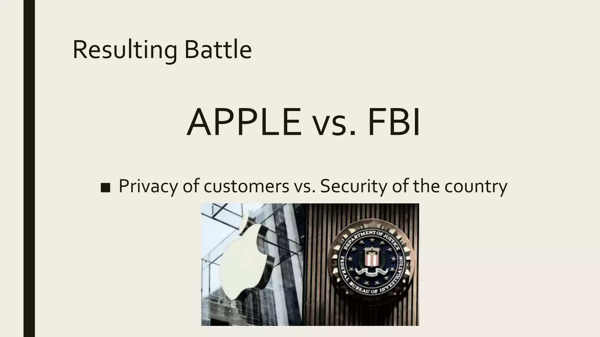 Apple vs. FBI | PPTX