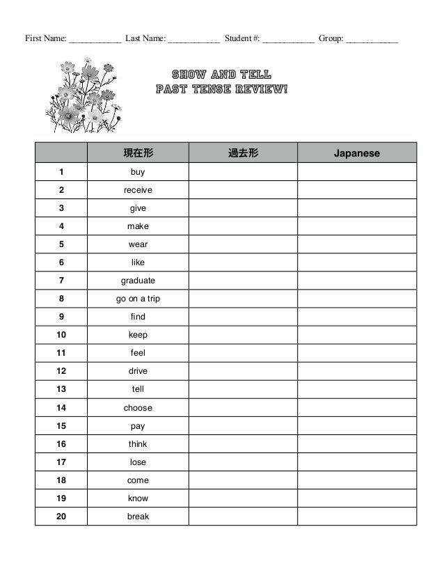 To Show Past Tense Show 2019 01 31 To Show Past Tense Show 2019 01 31