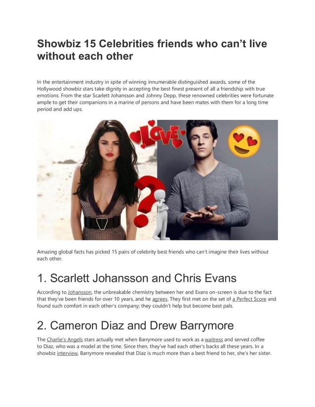 Showbiz 15 celebrities friends who can | PDF