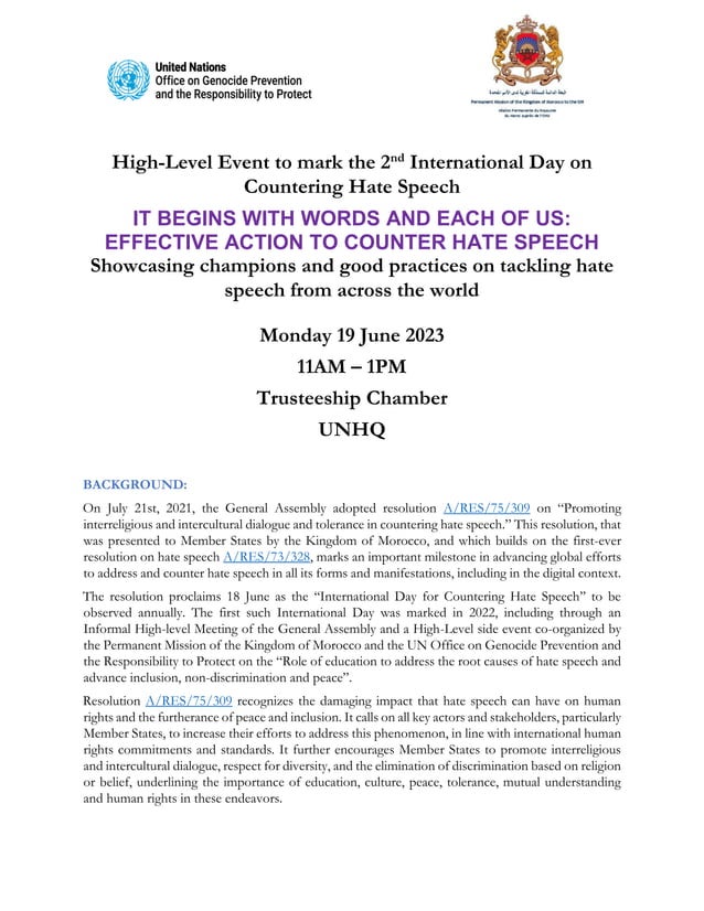 Showcasing champions and good practices on tackling hate speech from ...