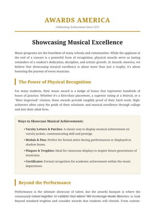 Celebrating Musical Excellence: The Awards America Guide to Student ...
