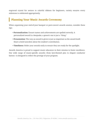 Celebrating Musical Excellence: The Awards America Guide to Student ...