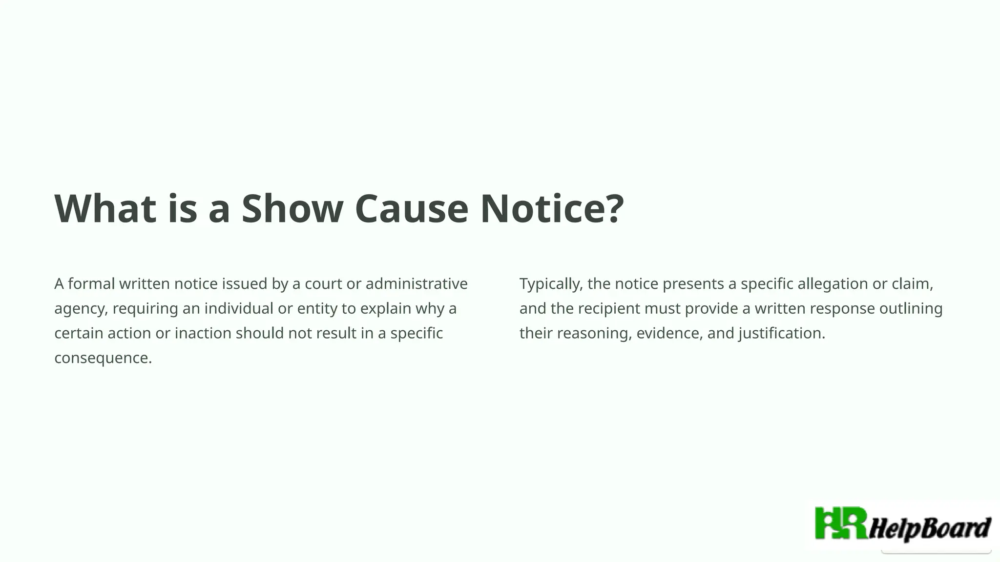 Show Cause Notice Meaning, Show Cause Letter | PPTX