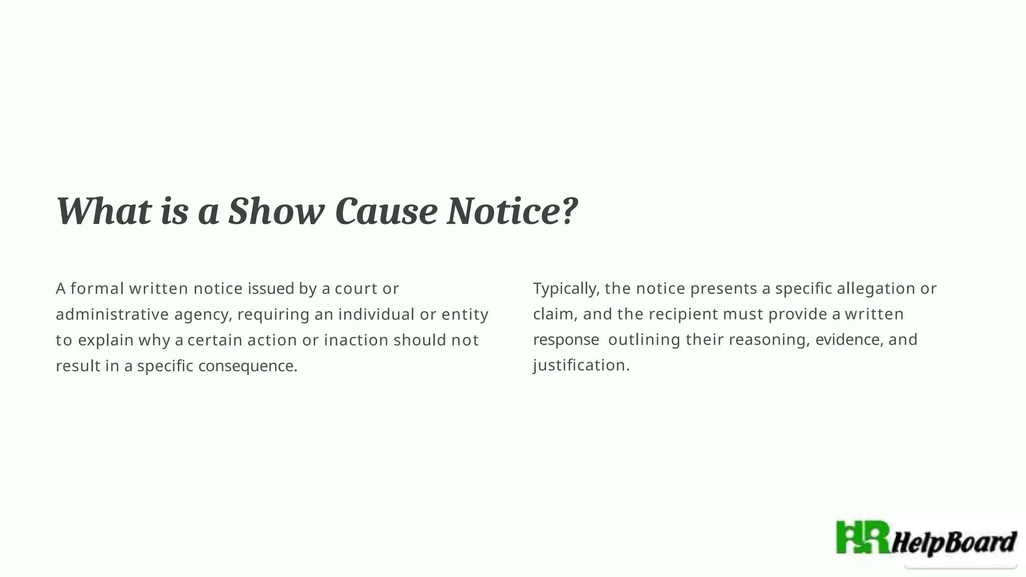 Show Cause Notice Sample, Show Cause Notice | PPTX