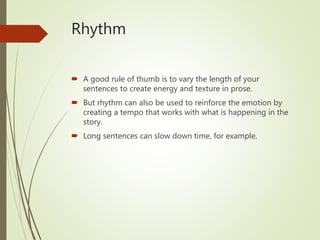 Writing Habits & Sensory Detail | PPT