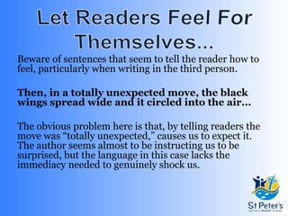 Show, not tell narrative writing | PPTX