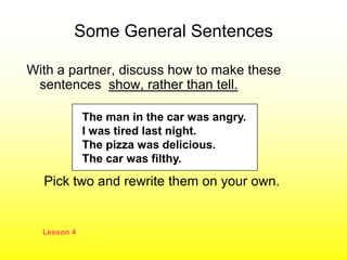 Show, don't tell; & specific concrete details | PPSX