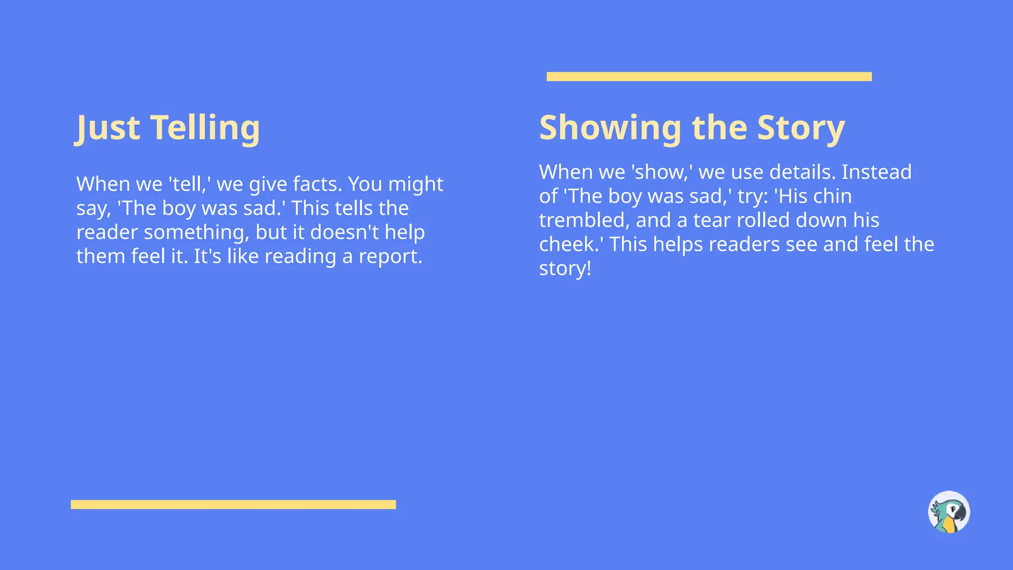 Show, Don't Tell Story Magic.pptx .Grade 4-Grade 5 | PPTX