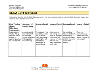 Show! Don't Tell! Chart | PPT
