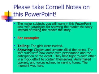 Showing Not Telling1 | PPT