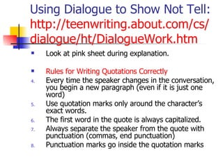 Showing Not Telling1 | PPT