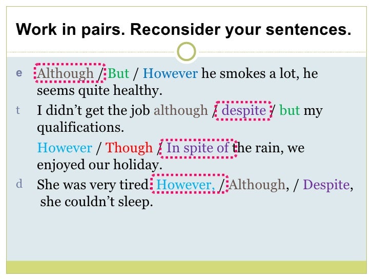 Expressing Contrast Presentation