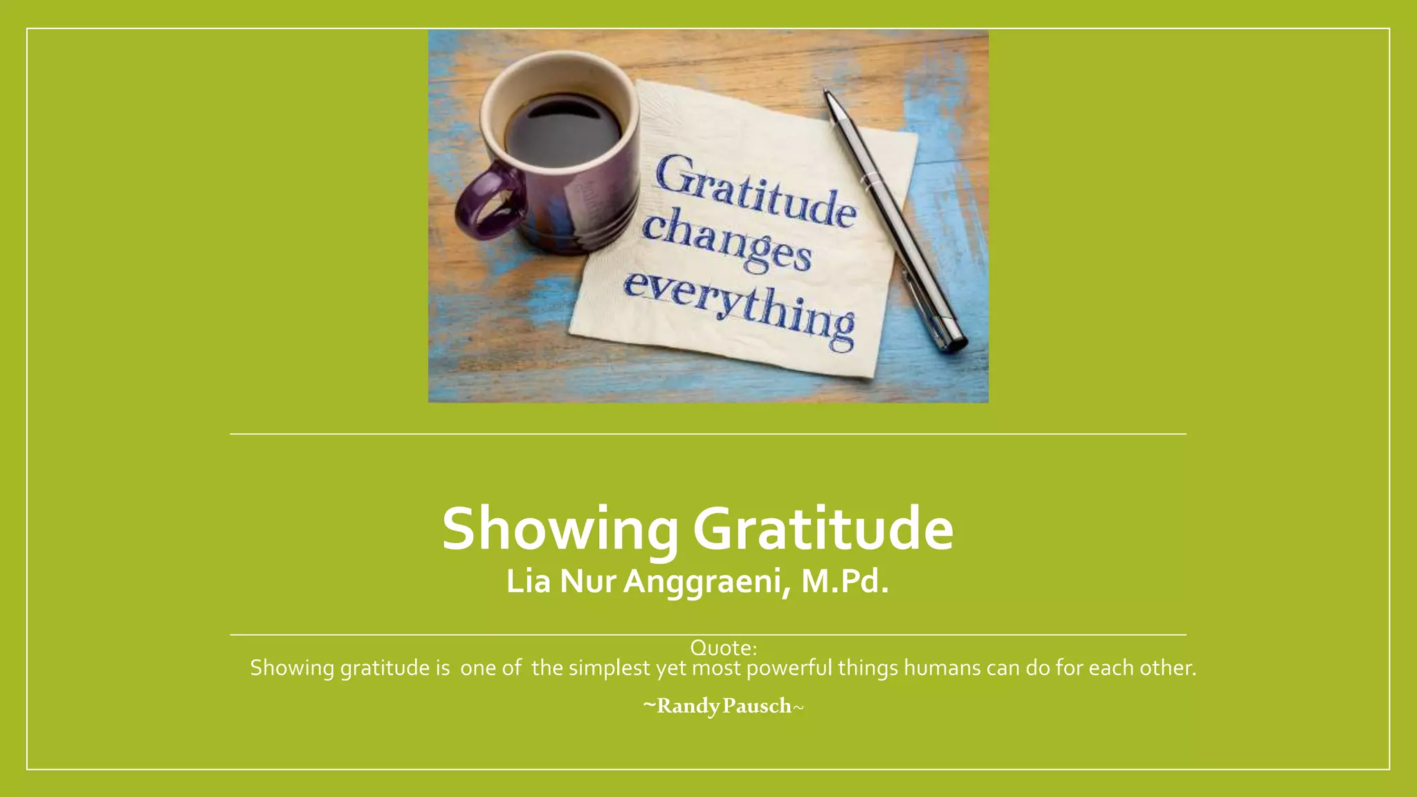 Showing Gratitude | PPTX
