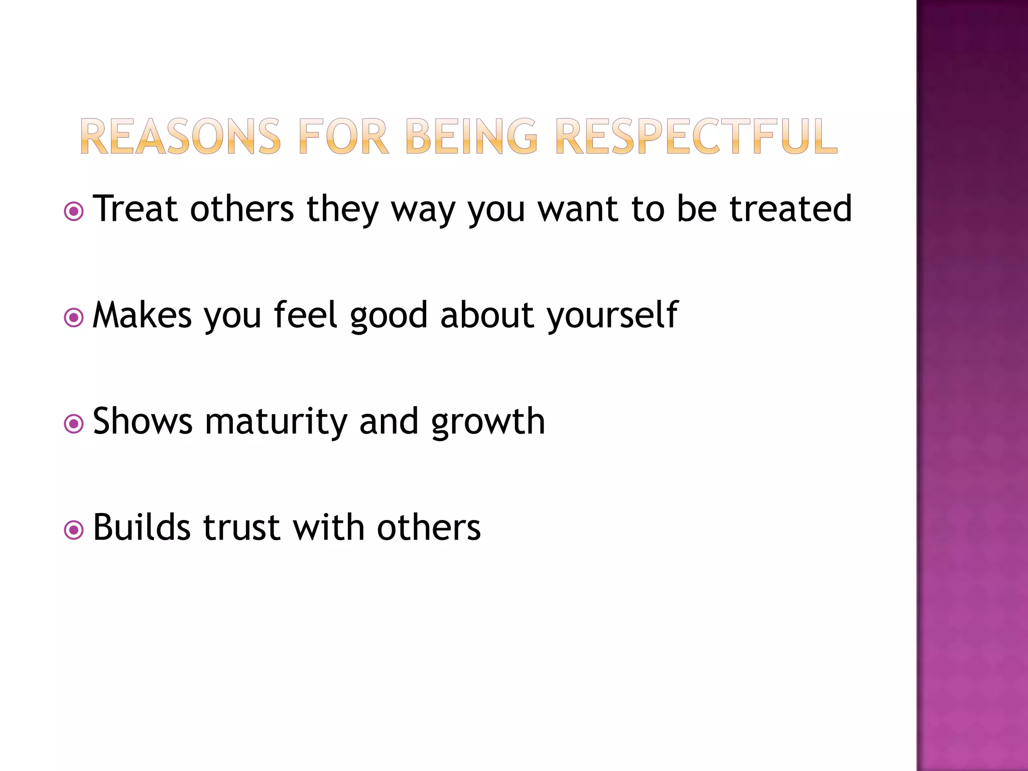 Showing respect | PPT