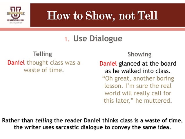 Showing vs. Telling | PPT