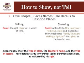 Showing vs. Telling | PDF