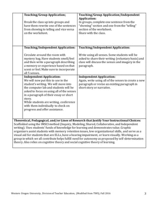 Showing vs telling mini lesson | DOCX