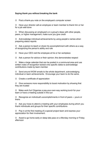 Thanking and appreciating your staff | PDF