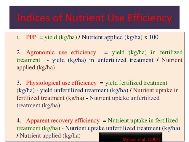 nutrient use efficiency