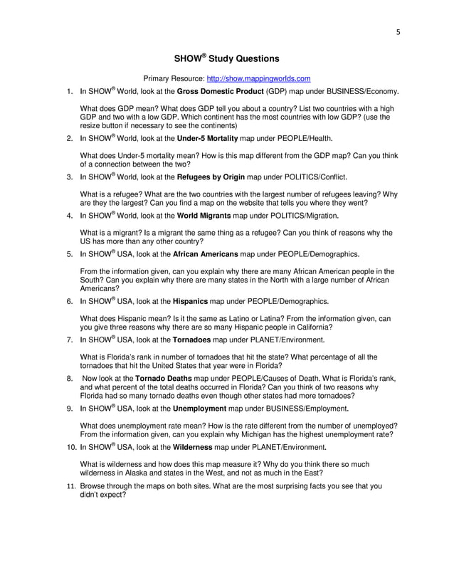 SHOW Lesson Plan | PDF